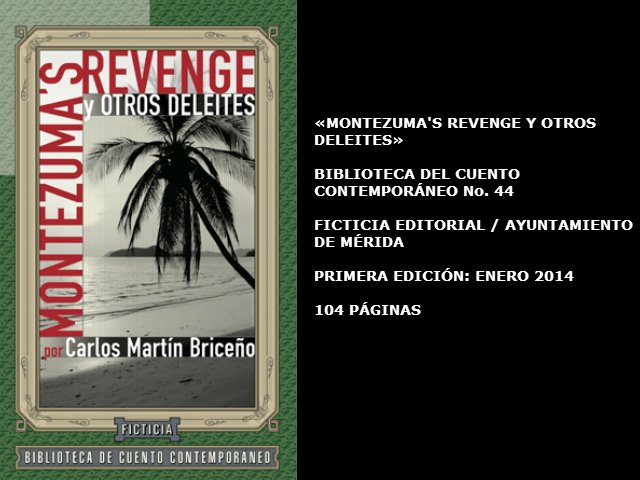 portada de montezumas revenge - Carlos Martín Briceño
